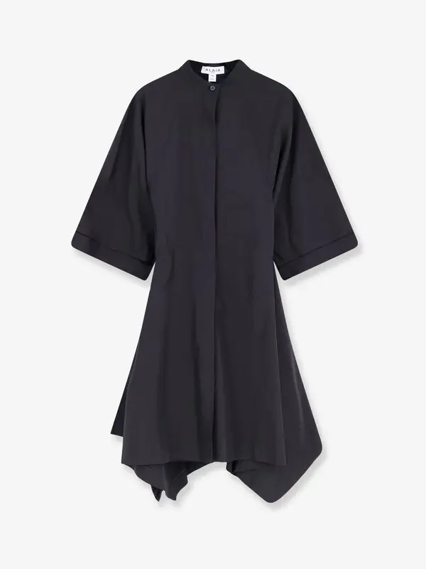Alaïa Panelled Cotton Dress - Black