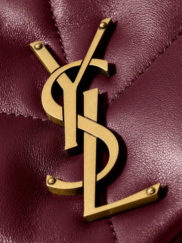 Saint Laurent Loulou Puffer Matelassé Leather Shoulder Bag - Red