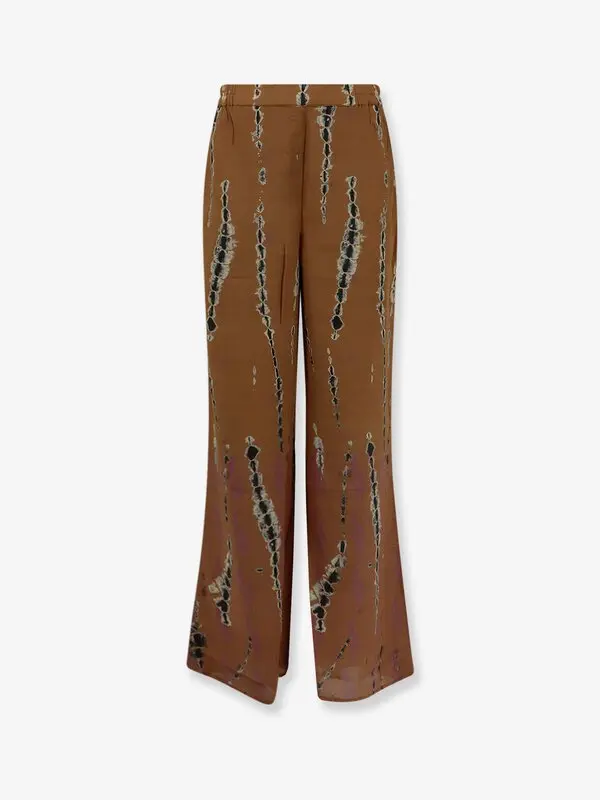 MES DEMOISELLES Nolan Silk Trousers - Brown
