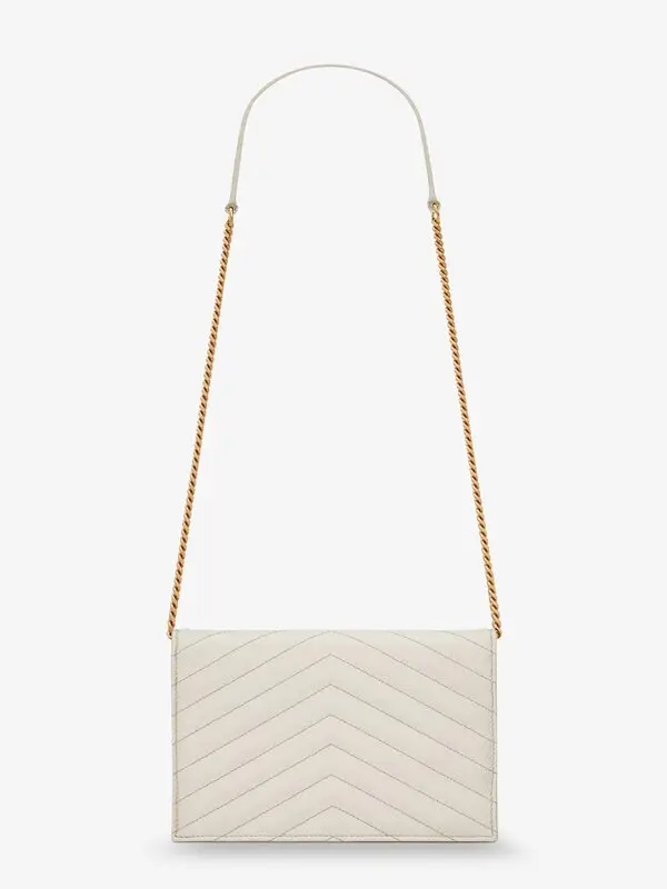 Saint Laurent Envelope Leather Crossbody Bag