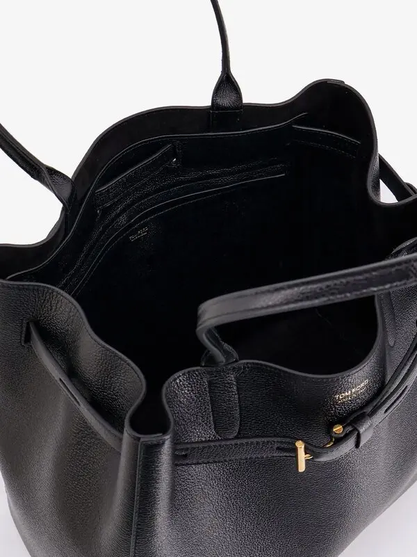 TOM FORD Leather Shoulder Bag With Logo