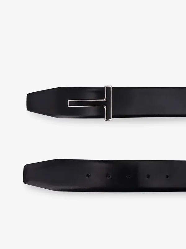 TOM FORD Leather Belt With Enameled Logo