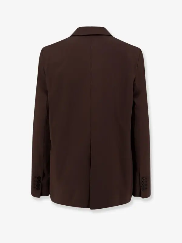 ALYSI Double-breasted Stretch Virgin Wool Blazer
