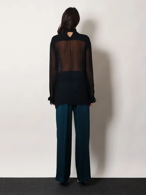 Dries Van Noten Viscose Shirt With Rhinestones