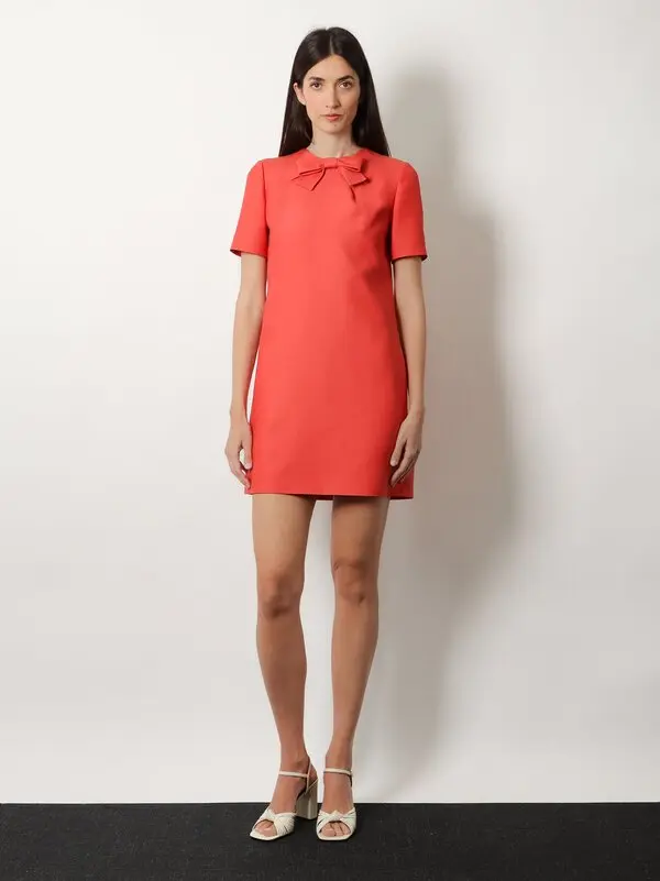 Valentino Garavani Wool And Silk Blend Short Dress