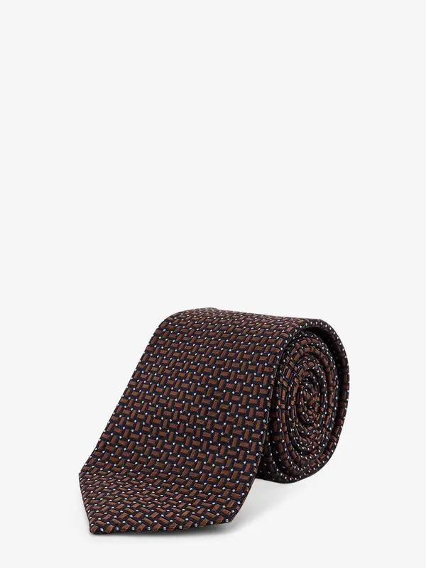 Kiton Silk Tie - Brown