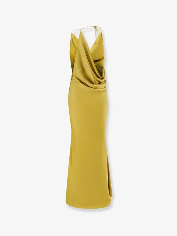 ACTUALEE Satin Long Dress