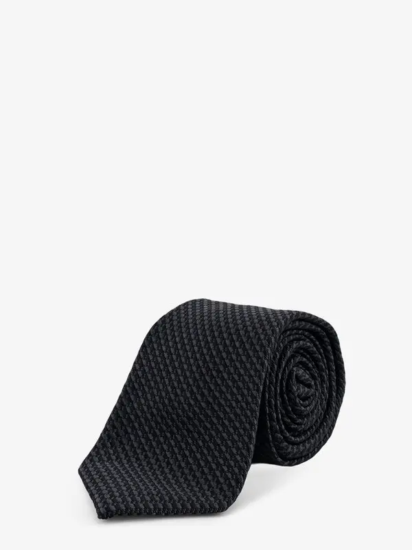 Kiton Silk Tie - Black