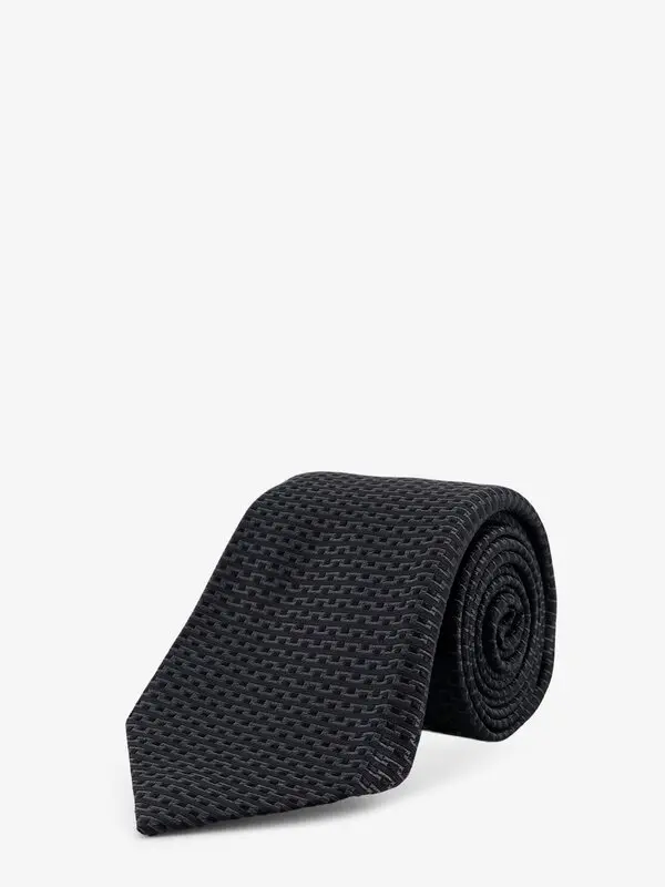 Kiton Silk Tie - Black