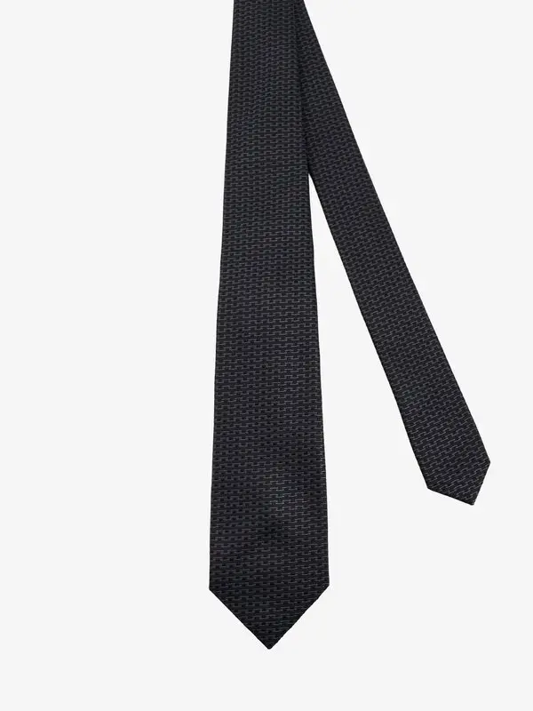 Kiton Silk Tie - Black