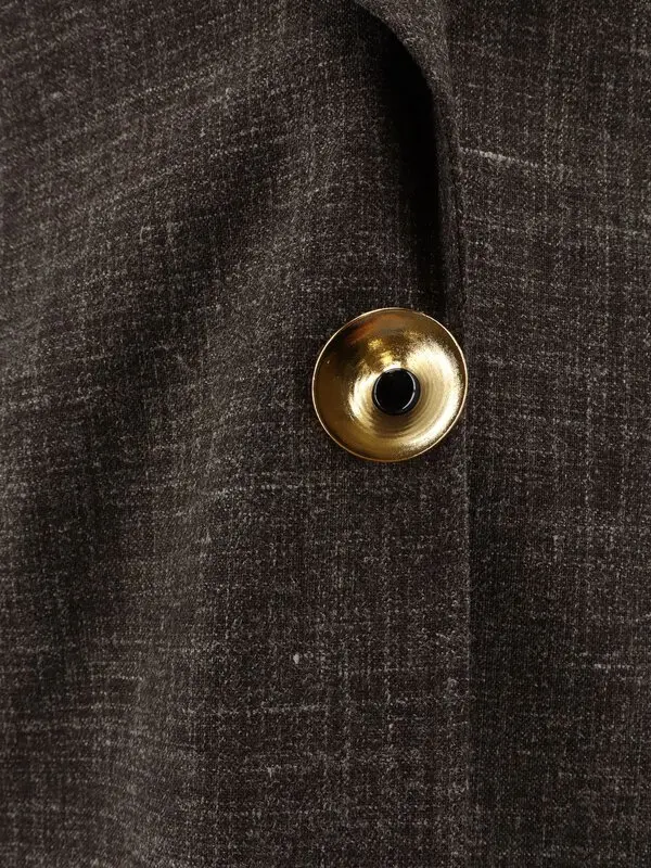 ALYSI Oversize Wool And Linen Blend Blazer