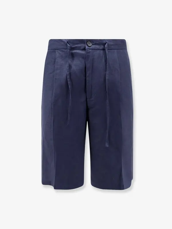 HEVO Torre Lapillo Linen And Viscose Shorts