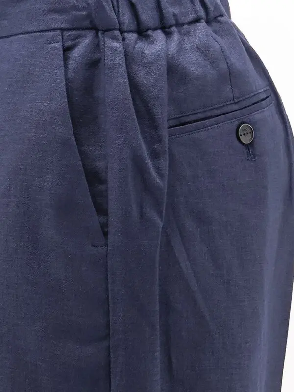 HEVO Torre Lapillo Linen And Viscose Shorts