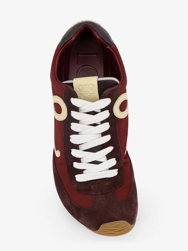 Loewe Ballet Runner 2.0 Nylon And Suede Sneakers With Side Logo - Red