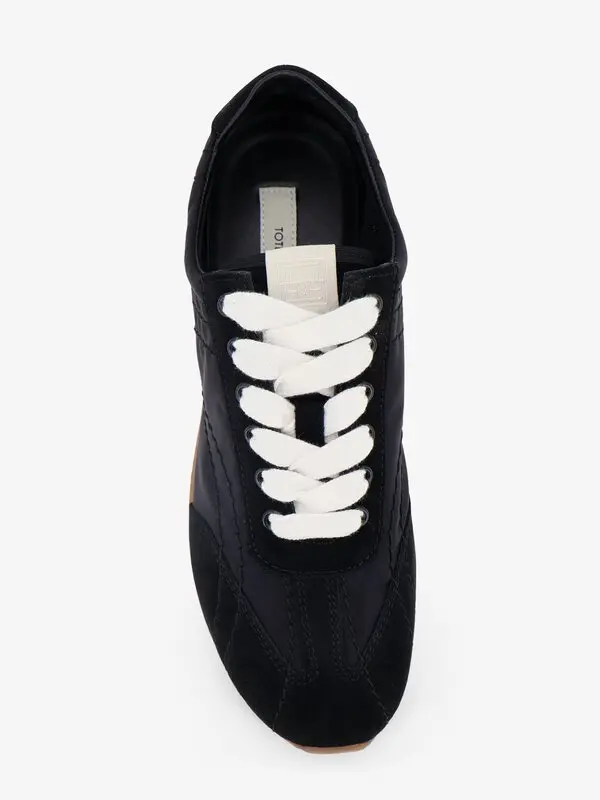 TOTEME Nylon And Suede Sneakers With All-over Stitching