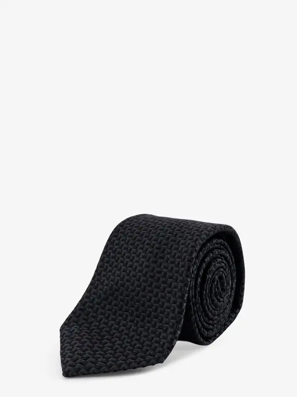 Kiton Silk Tie - Black