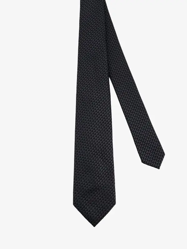 Kiton Silk Tie - Black