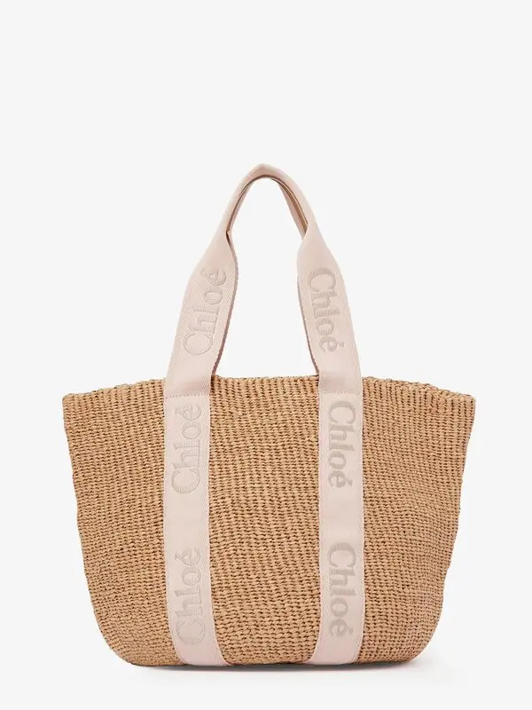 Chloé Woody Raffia Shoulder Bag