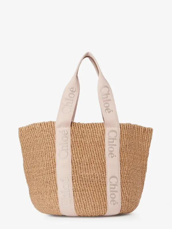Chloé Woody Raffia Shoulder Bag