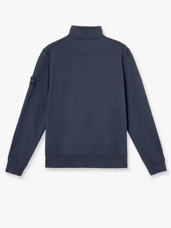Stone Island Cotton Sweatshirt With Side Logo Patch
