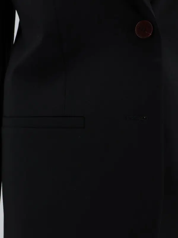 ALYSI Single-breasted Stretch Virgin Wool Blazer