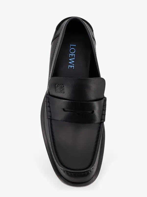 Loewe Bobine Leather Loafers With Engraved Anagram Logo