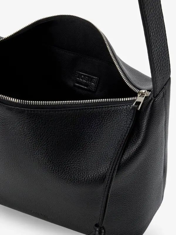 Loewe Loop Leather Crossbody Bag - Black