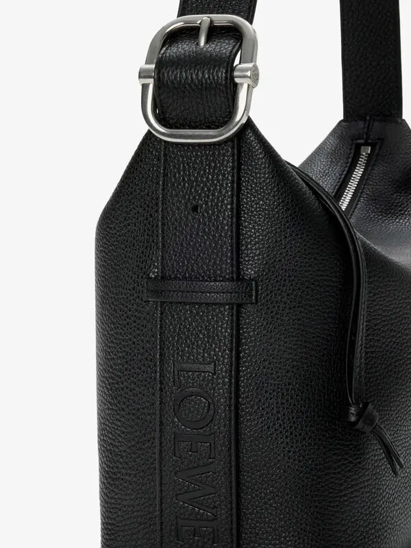 Loewe Loop Leather Crossbody Bag - Black