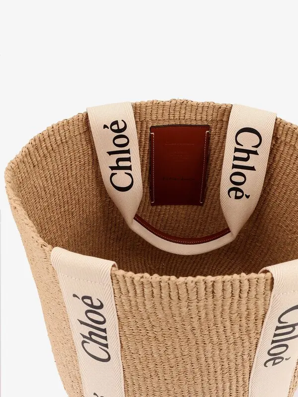 Chloé Woody Raffia Shoulder Bag