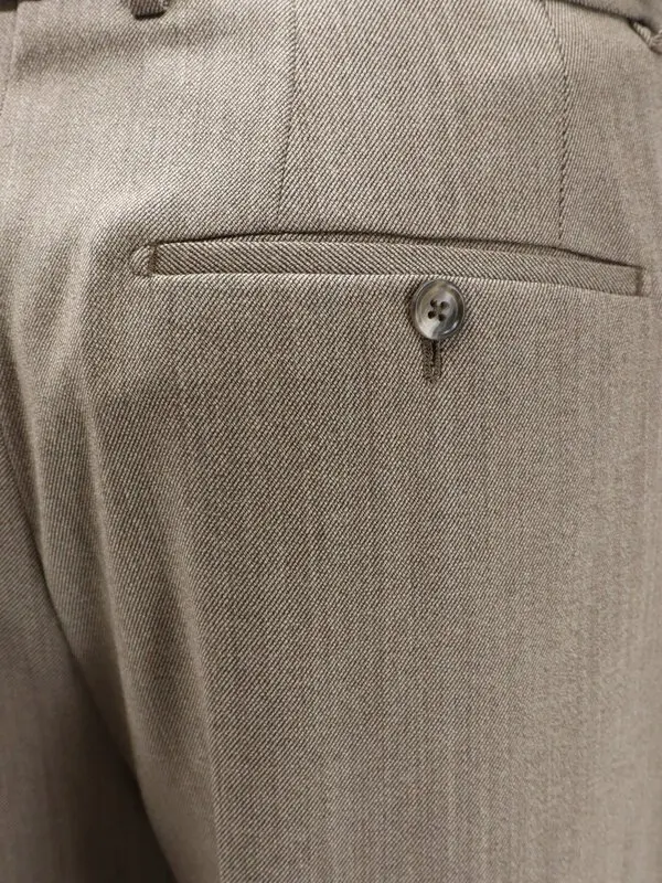 Tagliatore Nevil Virgin Wool Trousers With Belt