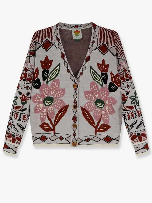Farm Rio Cardigan With Embroidery