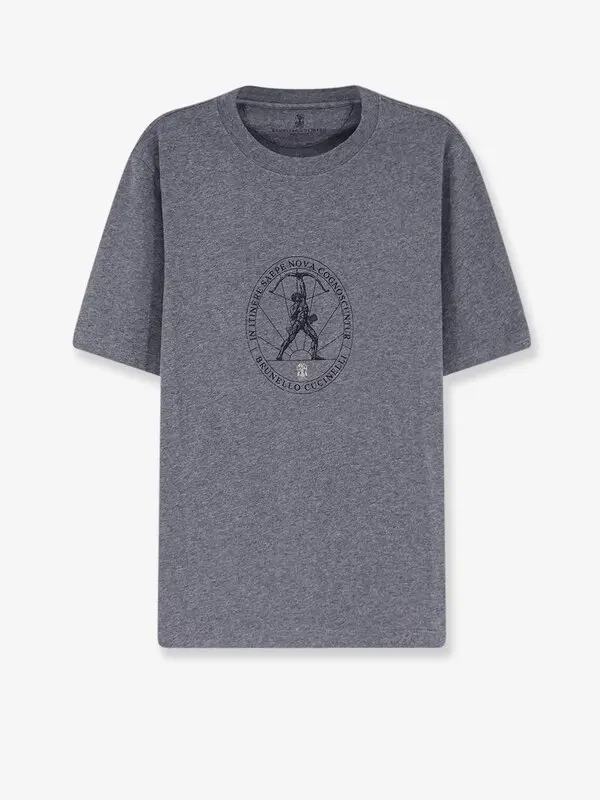 Brunello Cucinelli Cotton T-shirt With Front Print