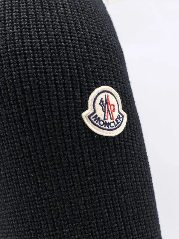 Moncler Down Jacket With Virgin Wool Inserts