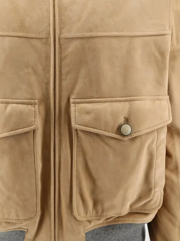 Brunello Cucinelli Padded Suede Jacket