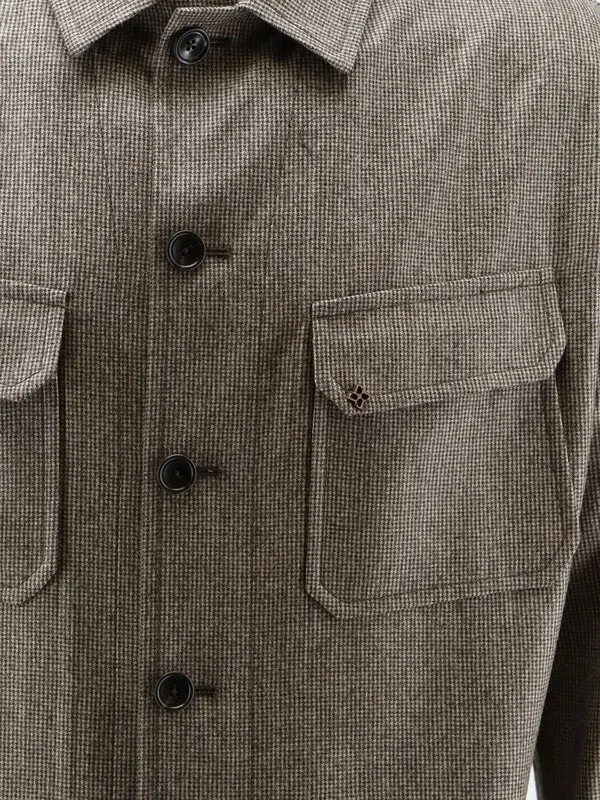 Tagliatore Calvin Pied-de-poule Virgin Wool Shirt/jacket