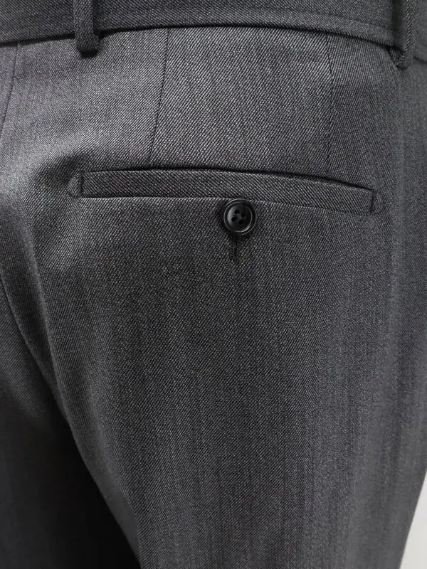 Tagliatore Nevil Virgin Wool Trousers With Belt