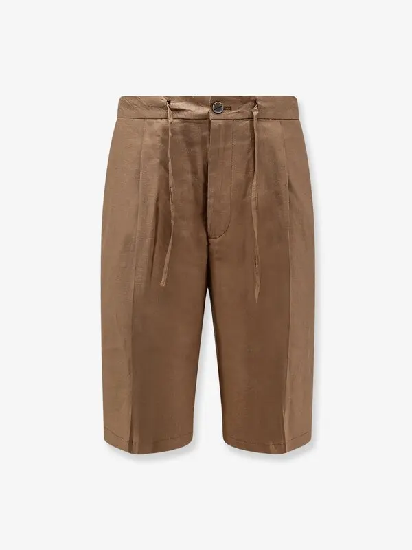 HEVO Torre Lapillo Linen And Viscose Shorts