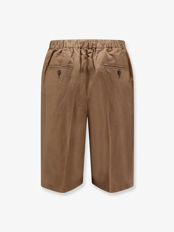 HEVO Torre Lapillo Linen And Viscose Shorts