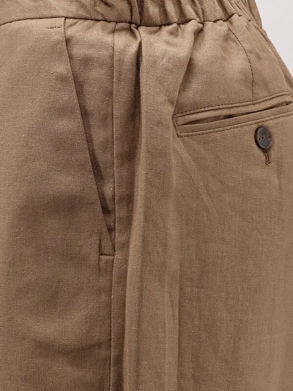 HEVO Torre Lapillo Linen And Viscose Shorts