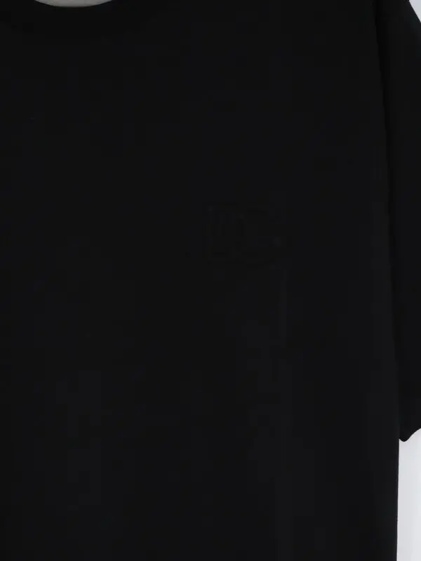 Dolce & Gabbana Cotton T-shirt With Embossed Dg Logo - Black
