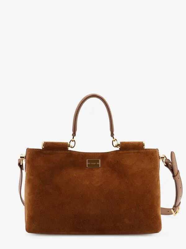 Dolce & Gabbana Vittoria Suede Crossbody Bag - Brown