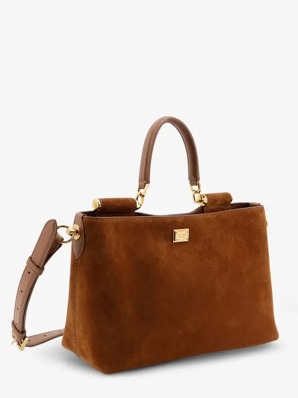 Dolce & Gabbana Vittoria Suede Crossbody Bag - Brown