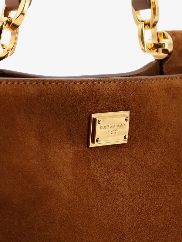 Dolce & Gabbana Vittoria Suede Crossbody Bag - Brown