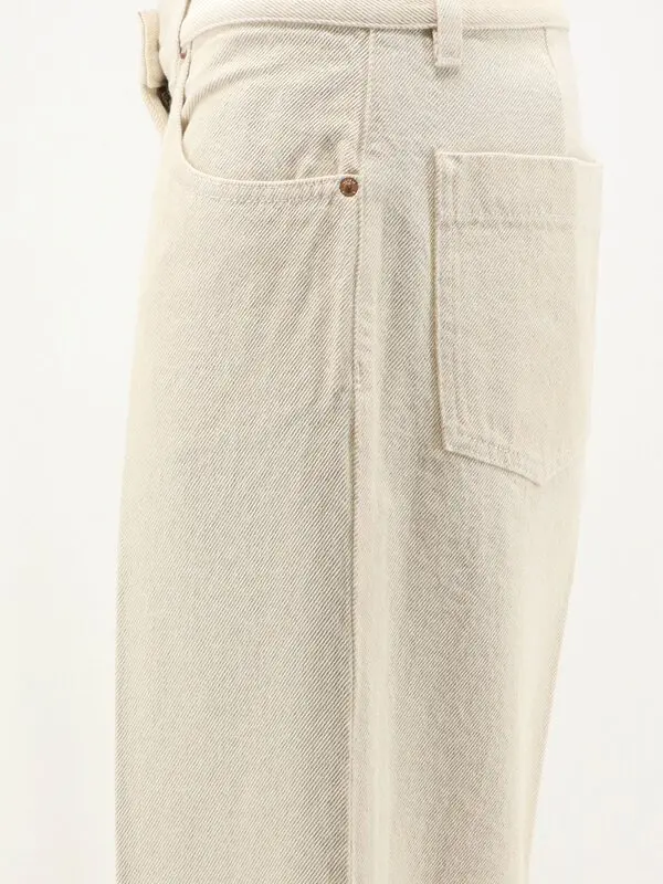 Aspesi Denim Trousers With Back Logo Patch