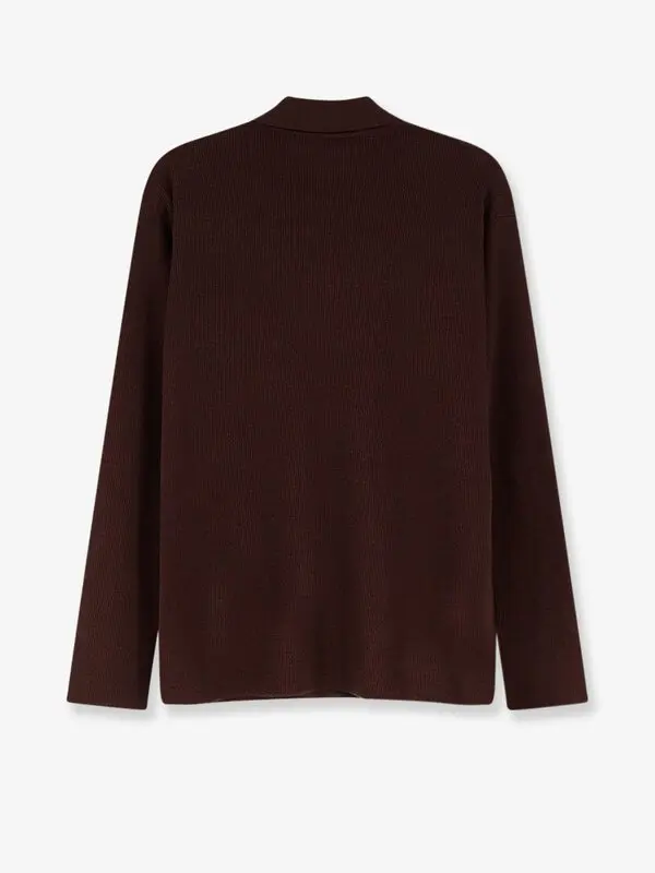 Miu Miu Wool Polo Shirt With Embroidered Logo On The Front