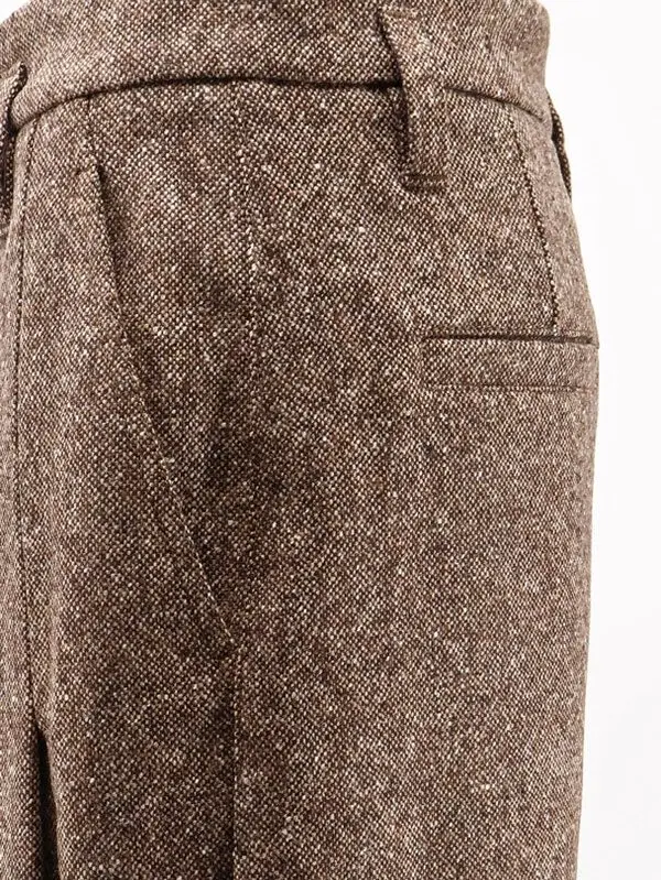 Brunello Cucinelli Mélange Wool Blend Trousers