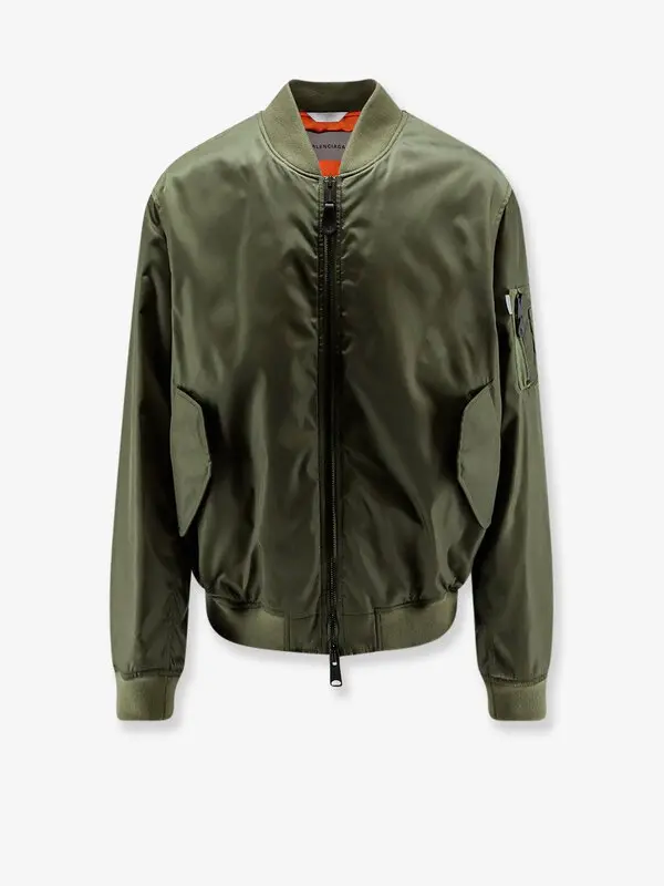 Balenciaga Nylon Bomber With Orange Lining
