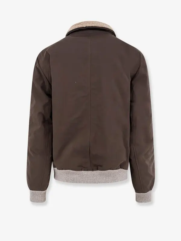 Brunello Cucinelli Bomber Jacket With Detachable Fur Collar