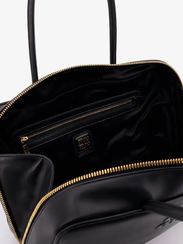 Miu Miu Arcadie Softy Leather Handbag - Black