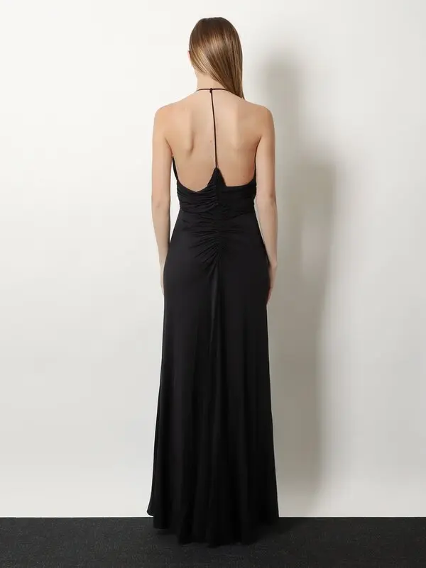 SELF-PORTRAIT Gathered Jersey Long Dress